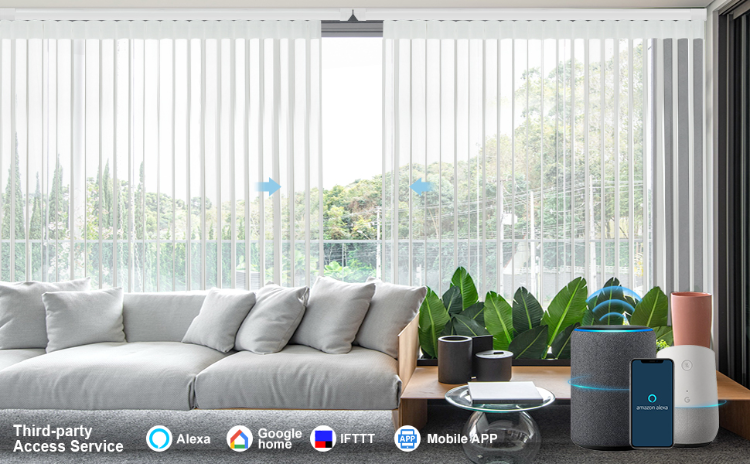 Buy Wholesale China Smart Vertical Blinds Motorized Polyester Hotel ...