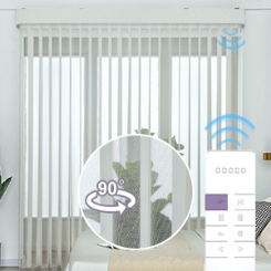 Buy Wholesale China Smart Vertical Blinds Motorized Polyester Hotel ...