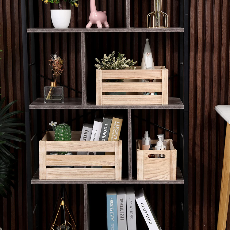 Buy Wholesale China Antique Brown Handmade Wooden Crate Storage Rustic ...