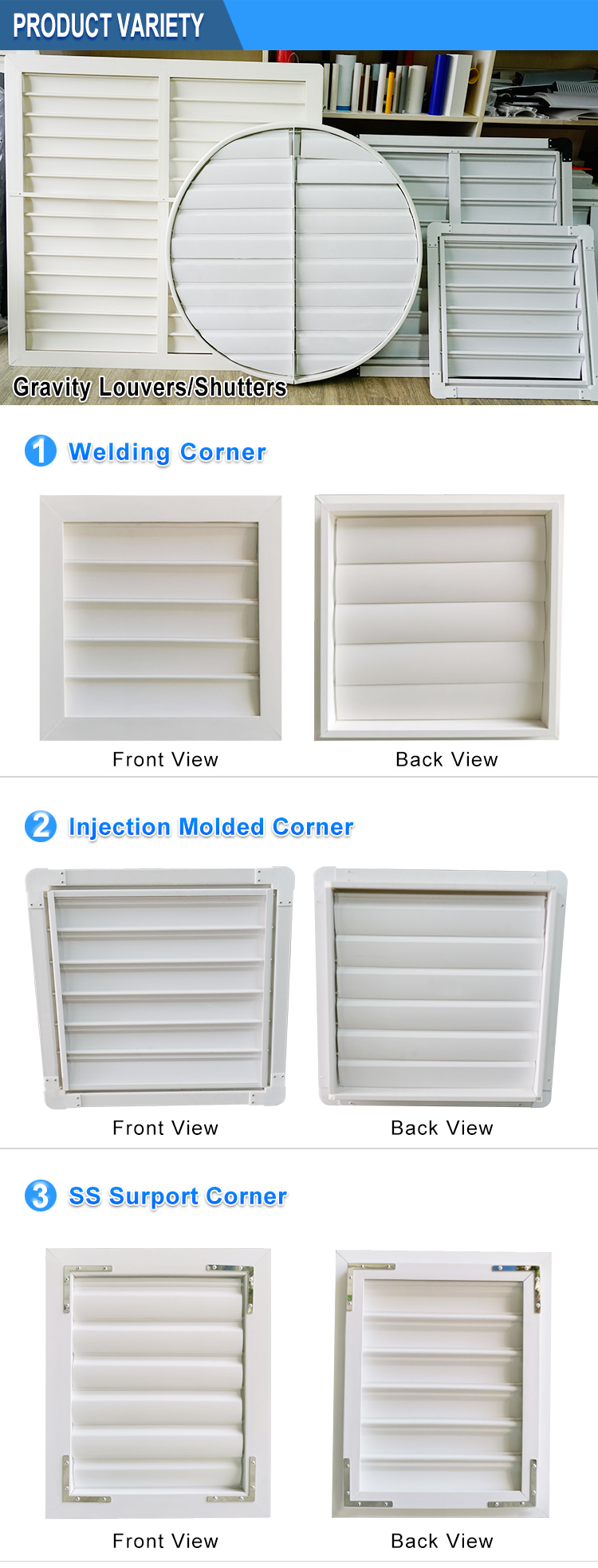 Buy Wholesale China 30" Cyclone Proof Shutters White Black Pvc Poultry ...