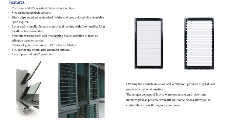 Orient Louver Building Aluminum Outdoor Shutters Blade Louvers Window ...