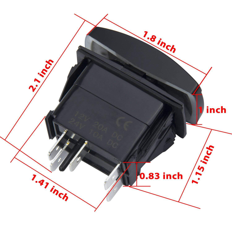 12/24v 2/3/4/5/6/8 Gang Double Light Switch On-off Rocker Switch Panel ...