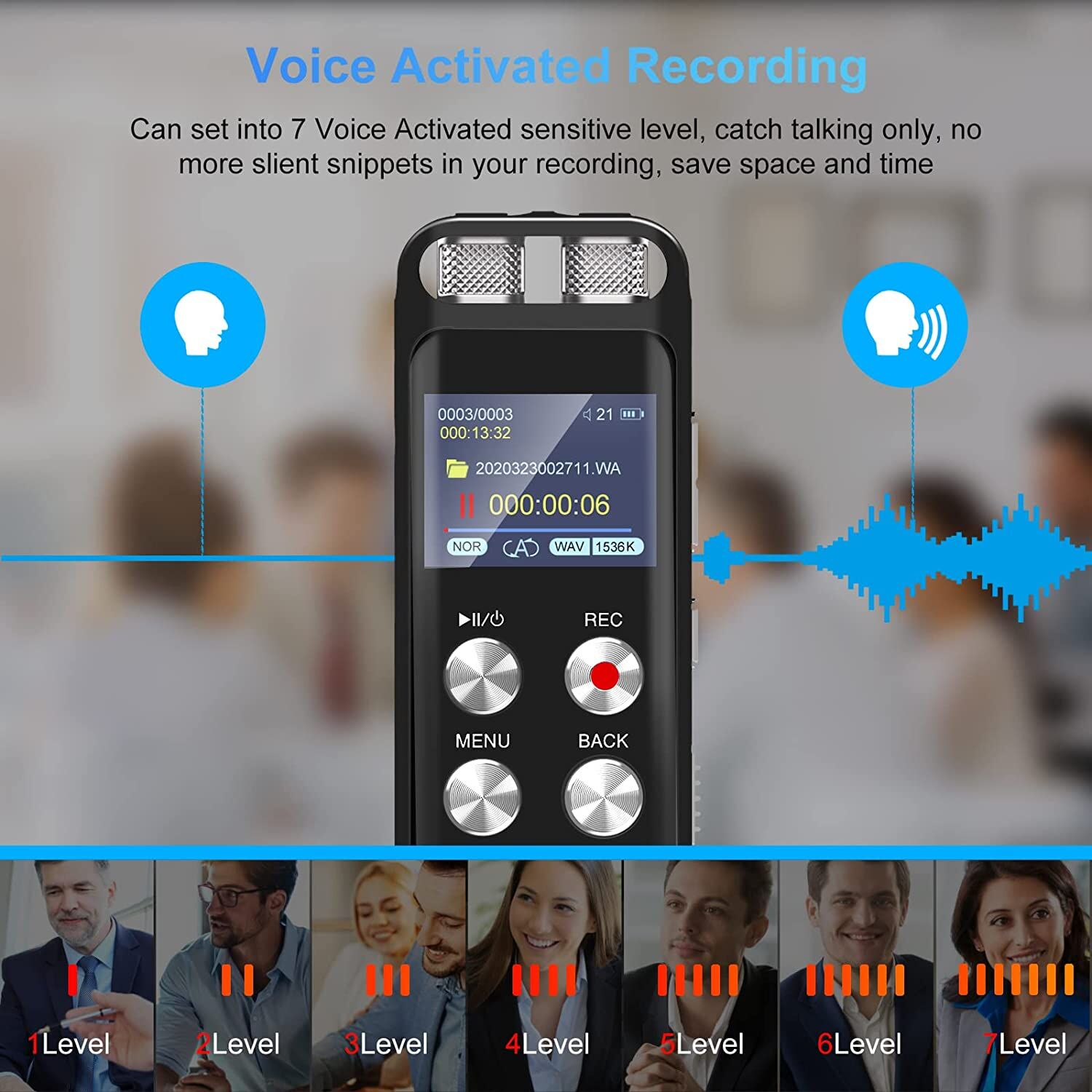 Buy Wholesale China 72gb Digital Voice Recorder: Voice Activated ...