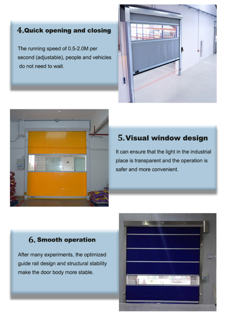 Industrial Electric Pvc High Speed Roll Up Door Automatic Pvc Fast ...
