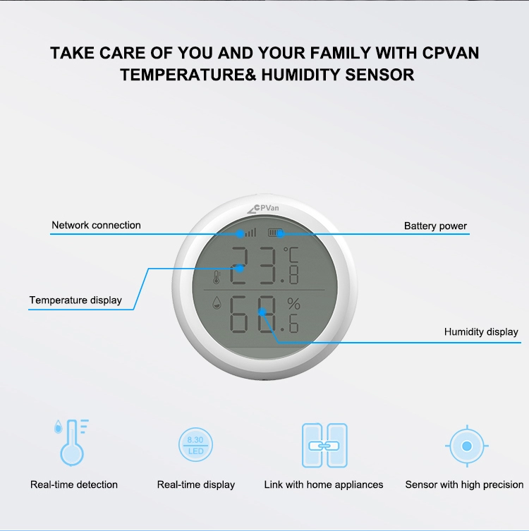 Buy Wholesale China Home Safety New Wifi Temperature Sensor Humidity ...