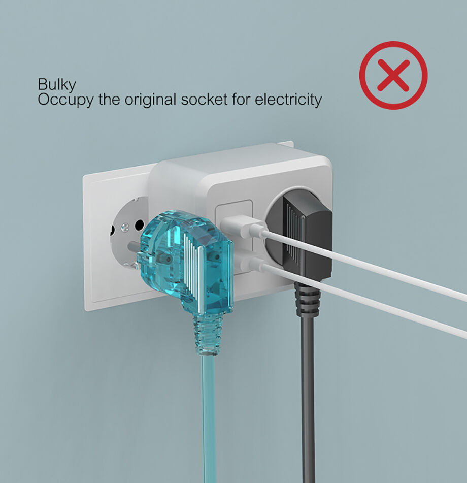 Wontravel German Schuko Type Wall European Socket Plug Extender Pd 20w ...