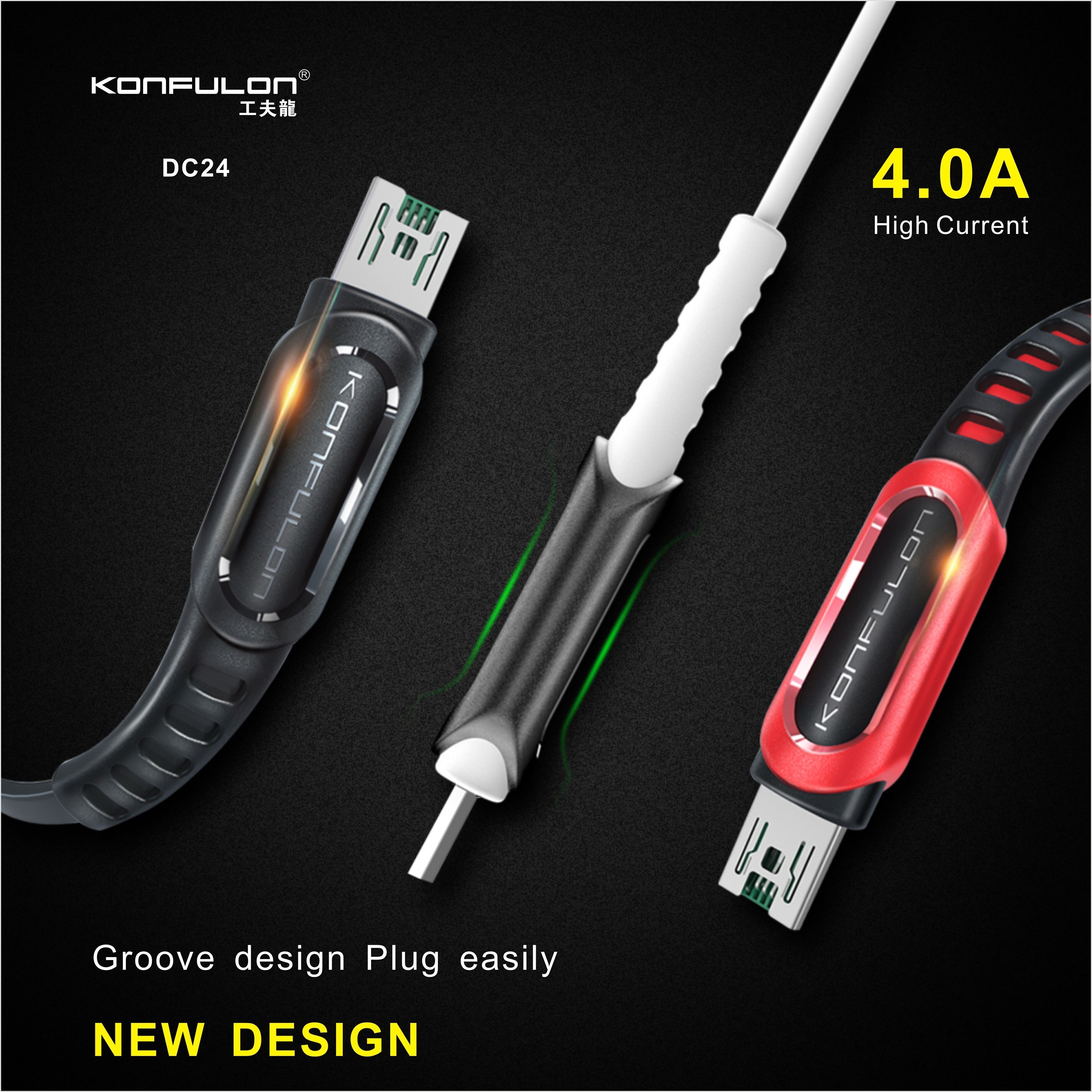 Buy Wholesale China Konfulon 1meter 4a Super-fast Charge Cables Human ...