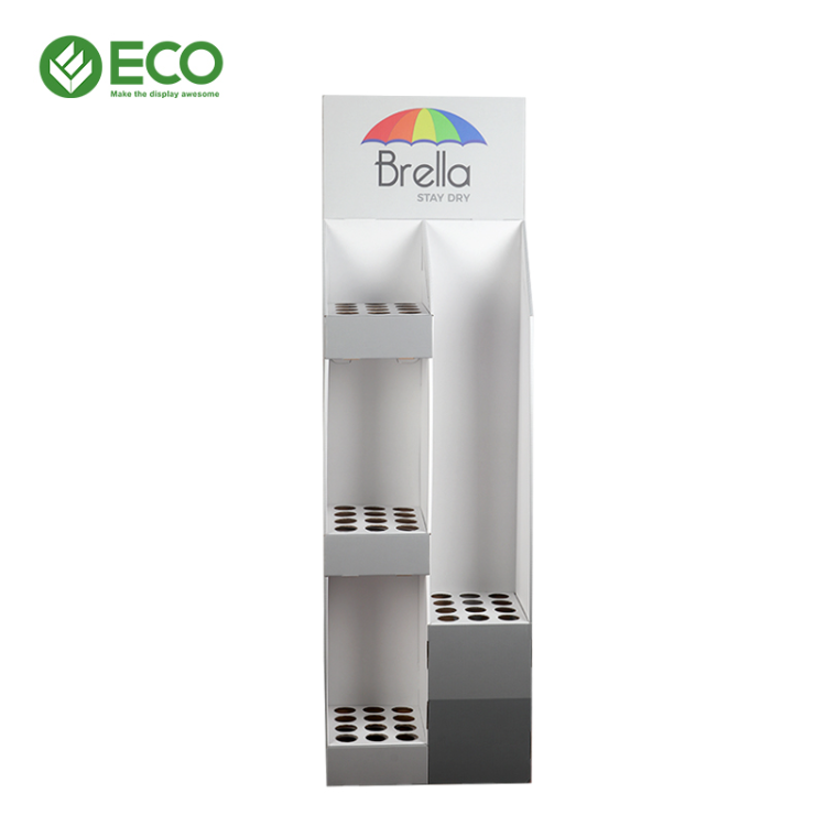 High Quality Retail Floor Display Rack Cardboard Pos Display Umbrella ...