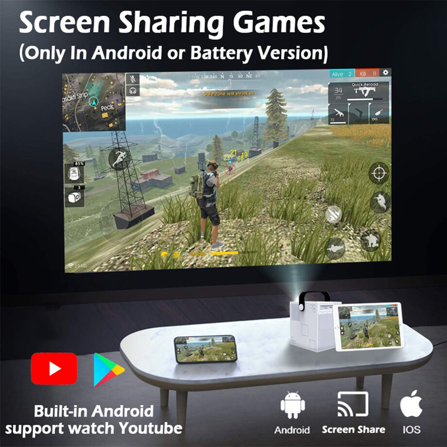 Wejoy Y2 1080p Lcd Projector Android Mini Portable Smart Projector Home ...