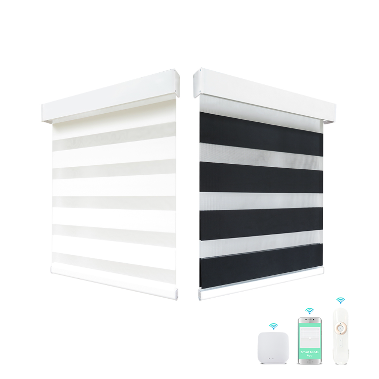 Blackout Smart Window Motorized Blinds Wifi Alexa Remote Control Day ...