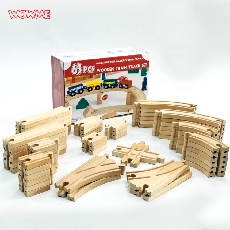 Buy Wholesale China Custom 63 Pieces Wooden Track Expansion Wooden ...