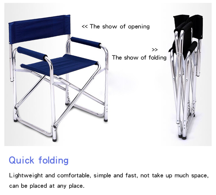 Buy Wholesale China Aluminum Portable Director Beach Folding Chair With ...