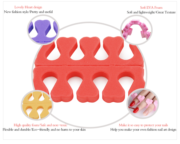 Wholesale Professional Pedicure Toe Separators Soft Foam Bulk Nail ...