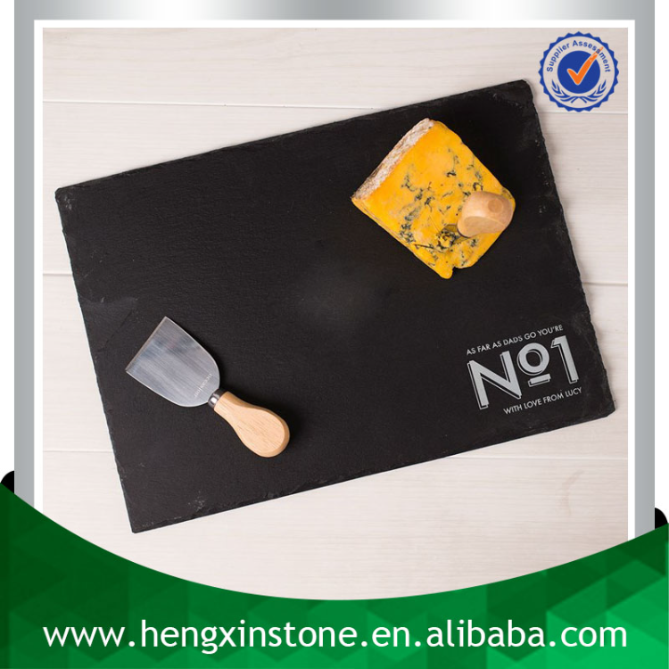 35*25 Cm Hot Sale Rectangle Natural Edge Sushi Steak Slate Cheese Board ...