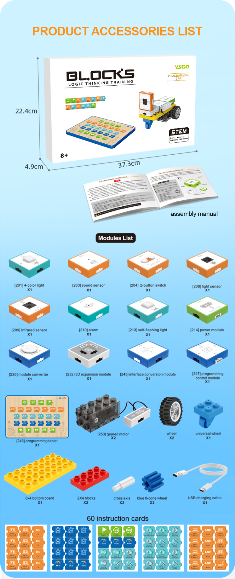 Educational Stem Science Engineering Toys Kids Logic Thinking Training Tablet Programming Car ...