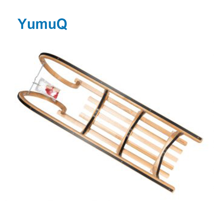 Yumuq 100cm 110cm 120cm 130cm Beech Wooden Snow Sledge, Winter Sports ...