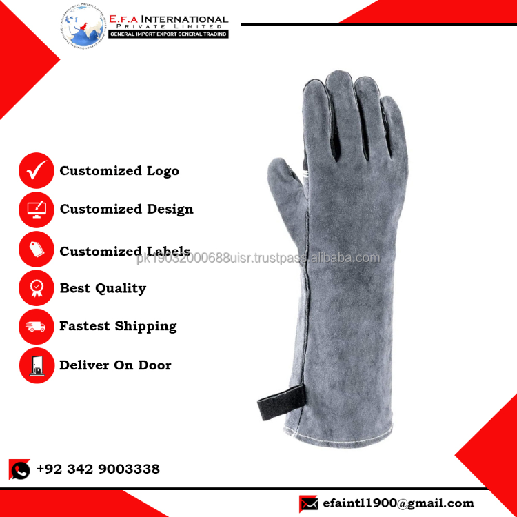 Buy Wholesale Pakistan Heavy Duty Goatskin Leather Tpr Impact Oilfield ...