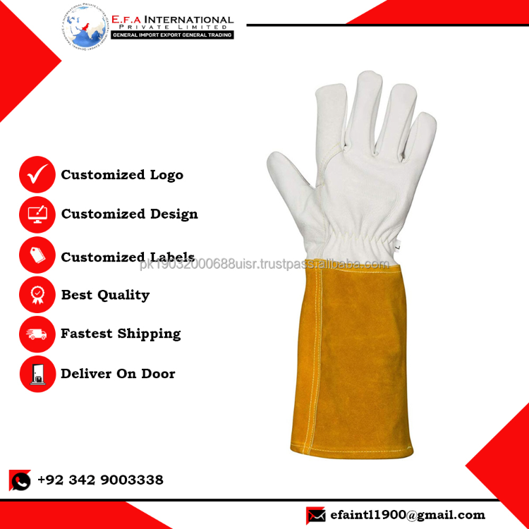 Buy Wholesale Pakistan Heavy Duty Goatskin Leather Tpr Impact Oilfield ...