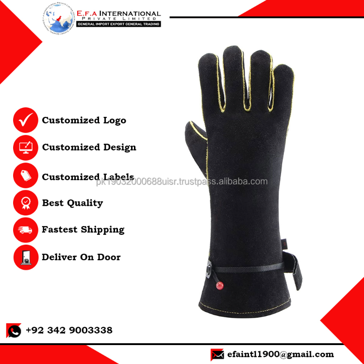 Buy Wholesale Pakistan Heavy Duty Goatskin Leather Tpr Impact Oilfield ...