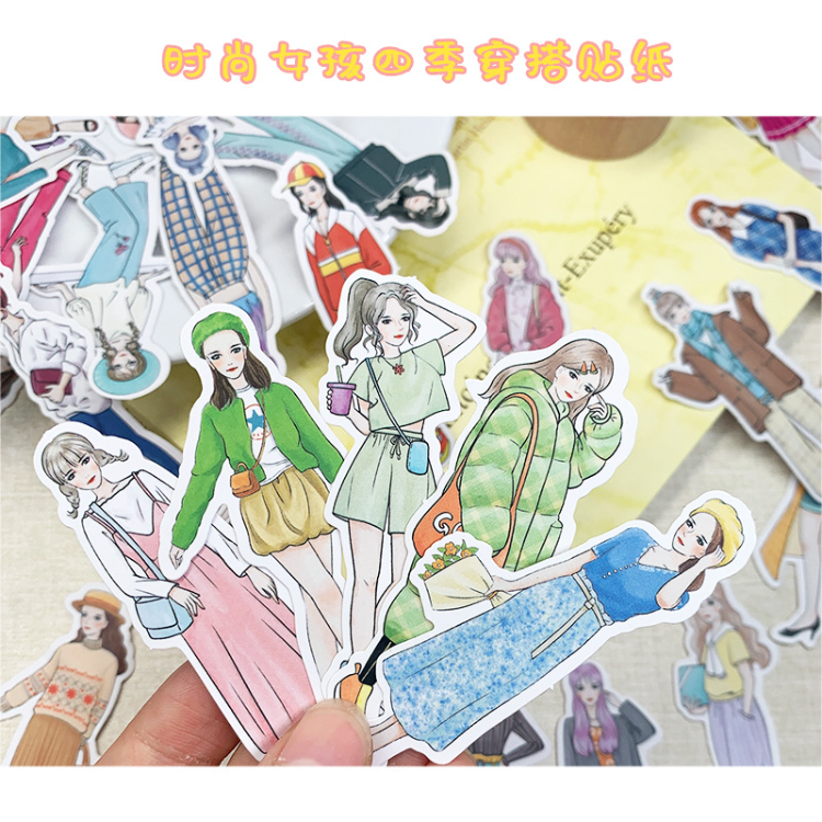 Buy Wholesale China New Fashion Wear Girl Material Sticker Diary Album ...