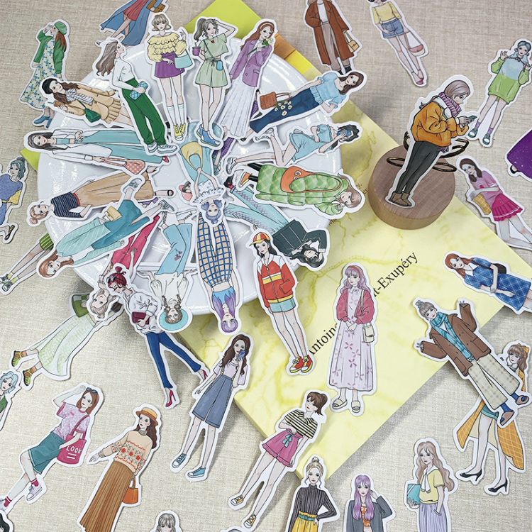 Buy Wholesale China New Fashion Wear Girl Material Sticker Diary Album ...