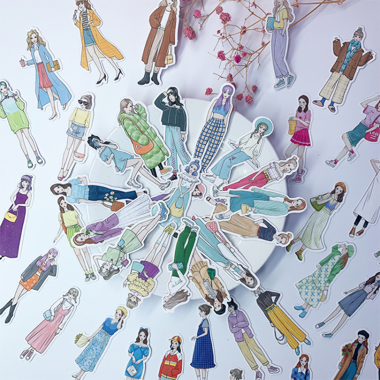 Buy Wholesale China New Fashion Wear Girl Material Sticker Diary Album ...