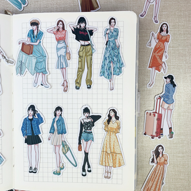 Buy Wholesale China New Fashion Wear Girl Material Sticker Diary Album ...