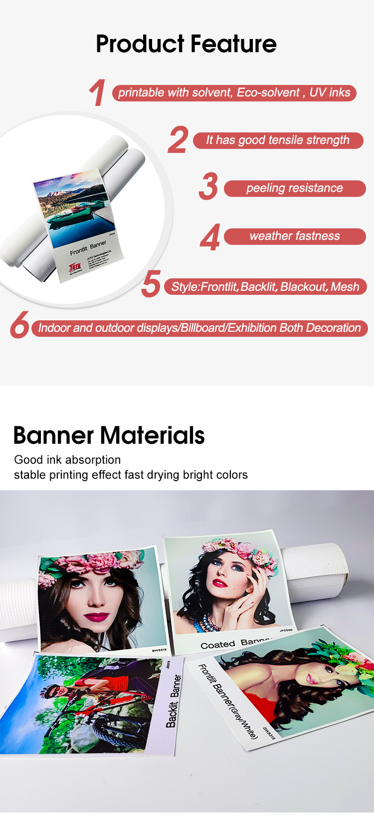 Printable Frontlit Flex Banner Factory Price Pvc Printable Vinyl Roll ...