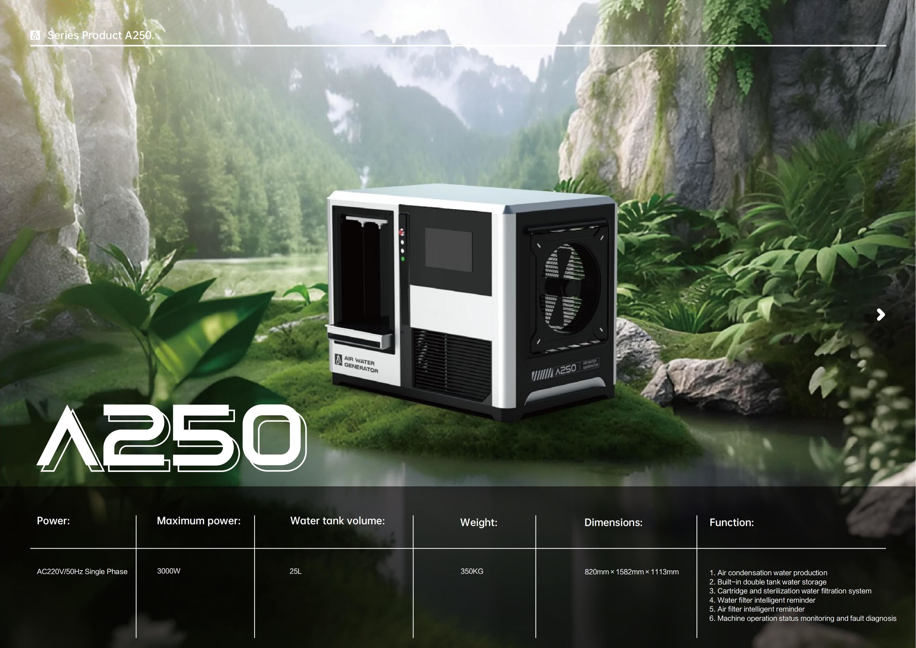 Buy Wholesale China 2023 New 250l/d Water From Air Machine Machine That ...