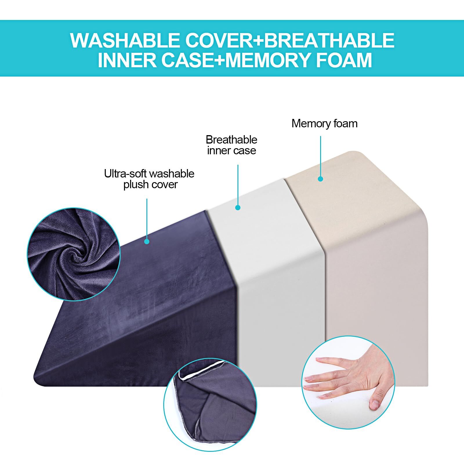 Buy Wholesale China Bed Wedge Pillow 25" X 25" X 12" Triangle Pillow ...