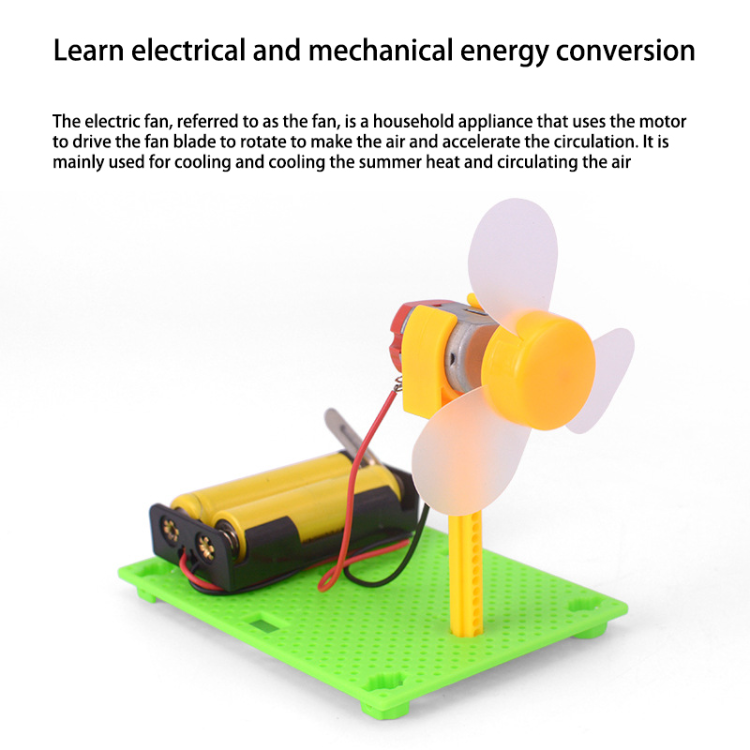 Stem Homemade Electric Fan Wind Up Toys Wind Generator Electricity ...