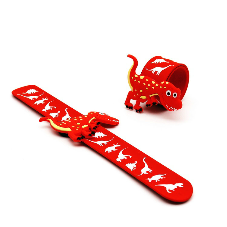 Custom Slap Bracelet Charms Pvc Personalized Silicone Snap Band Wide ...