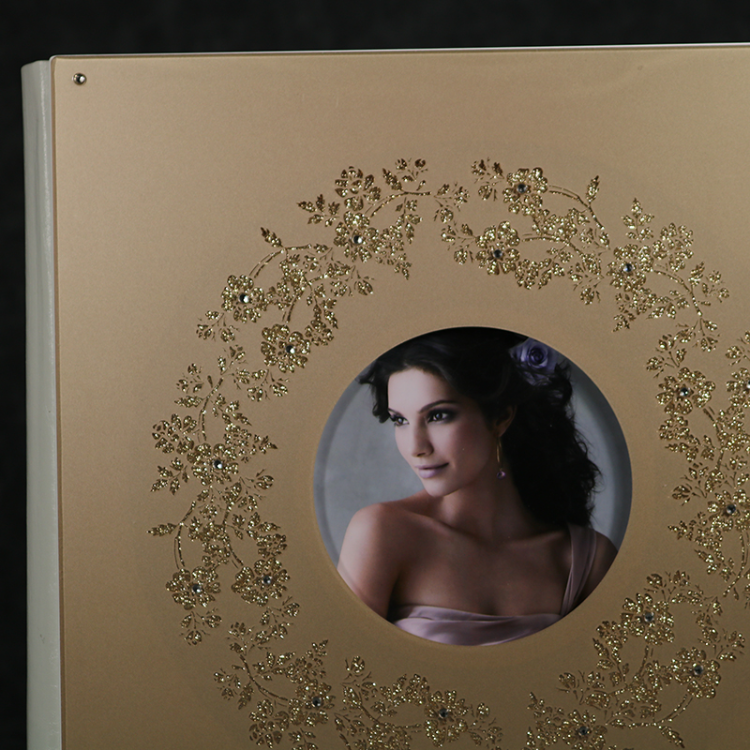 Refillable Scrap Book Photo Albums Gold Color Acrylic Wedding Photo ...
