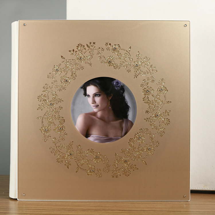 Refillable Scrap Book Photo Albums Gold Color Acrylic Wedding Photo ...
