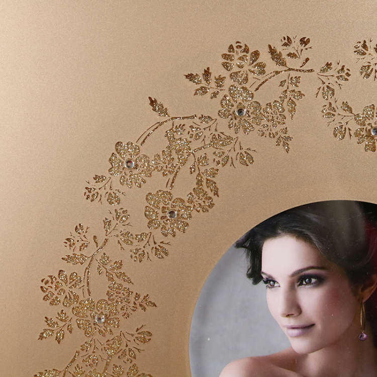 Refillable Scrap Book Photo Albums Gold Color Acrylic Wedding Photo ...
