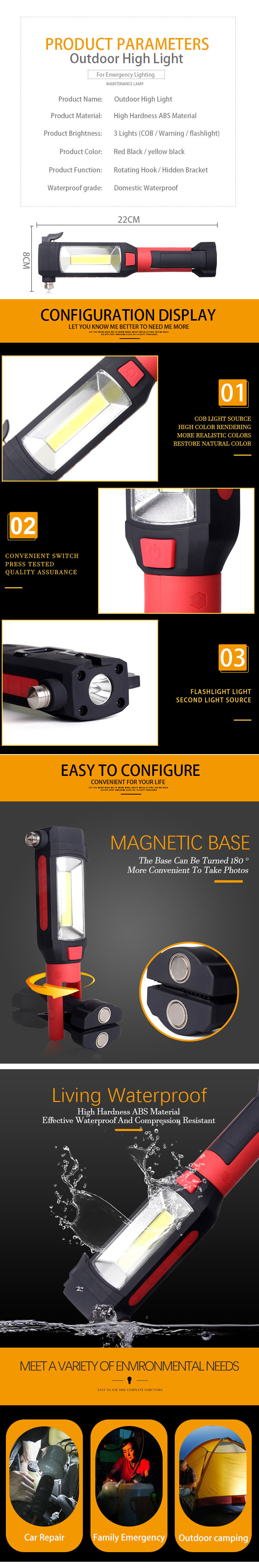 Buy Wholesale China New Ultra Bright 3w Cob Portable Worklight ...