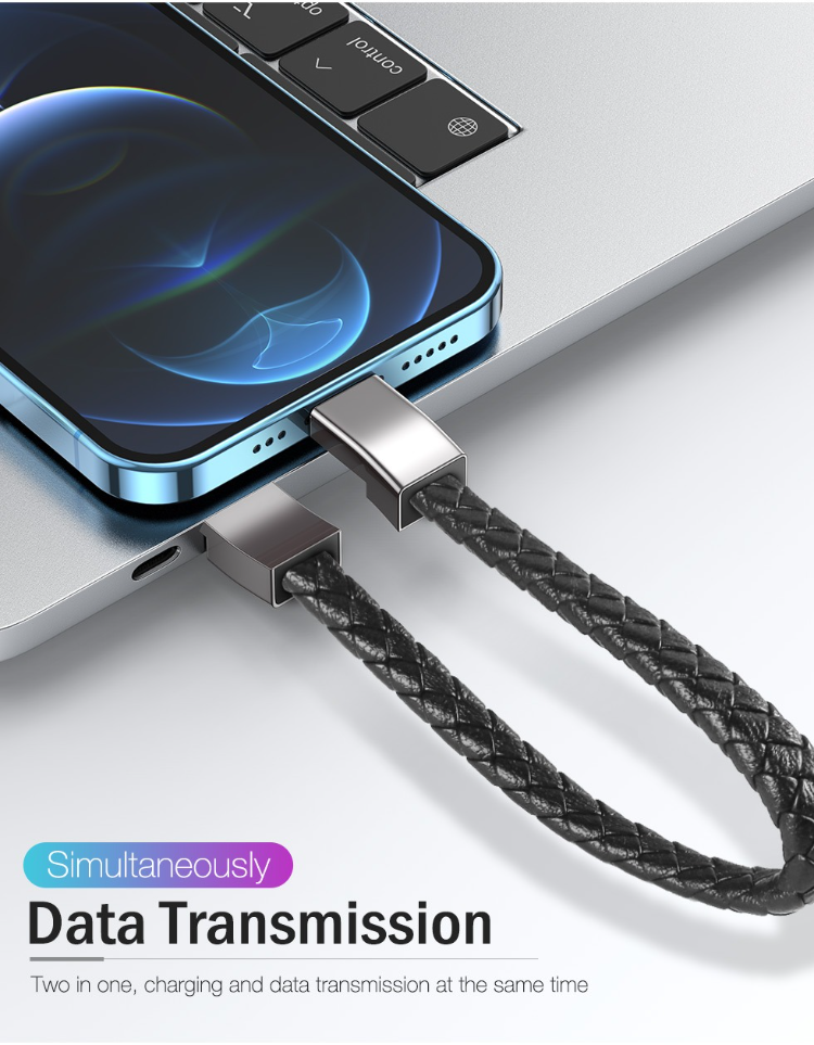 Stylish Leather Wristband Data Cable High-speed Sync Transfer Durable ...