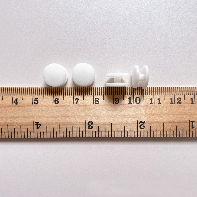 Plastic Two Parts White Clip Snap Button, White Resin Plastic Clip Snap ...
