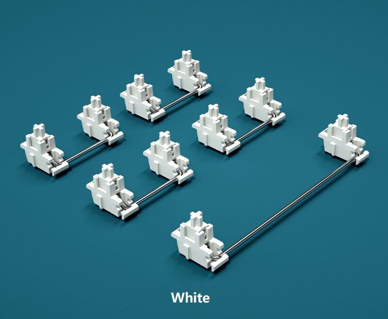 Gateron Manufacturer Plate Mounted V2 Stabilizer White For 4mm Total ...