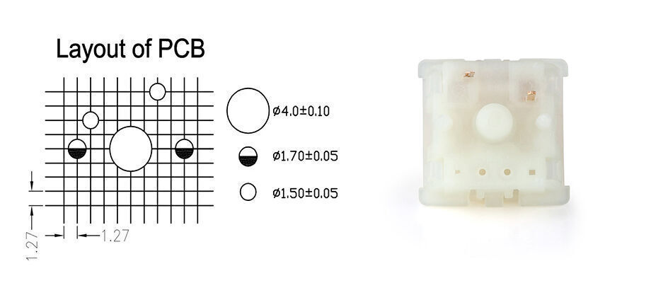 Buy Wholesale China Gateron 5 Pin Lubed Milky Yellow Pro Switch For ...