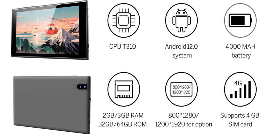 Buy Wholesale China 4g Tablet 8" Android 12 Tablet Quad Core T310 4g ...