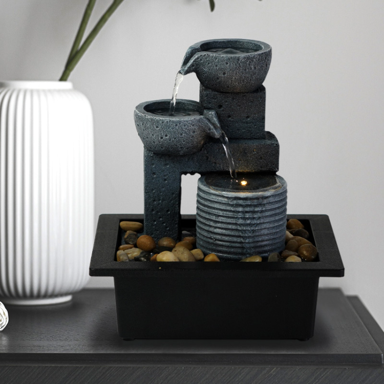 Zen Meditation Tabletop Fountain Soothing Meditation Fountain Natural ...