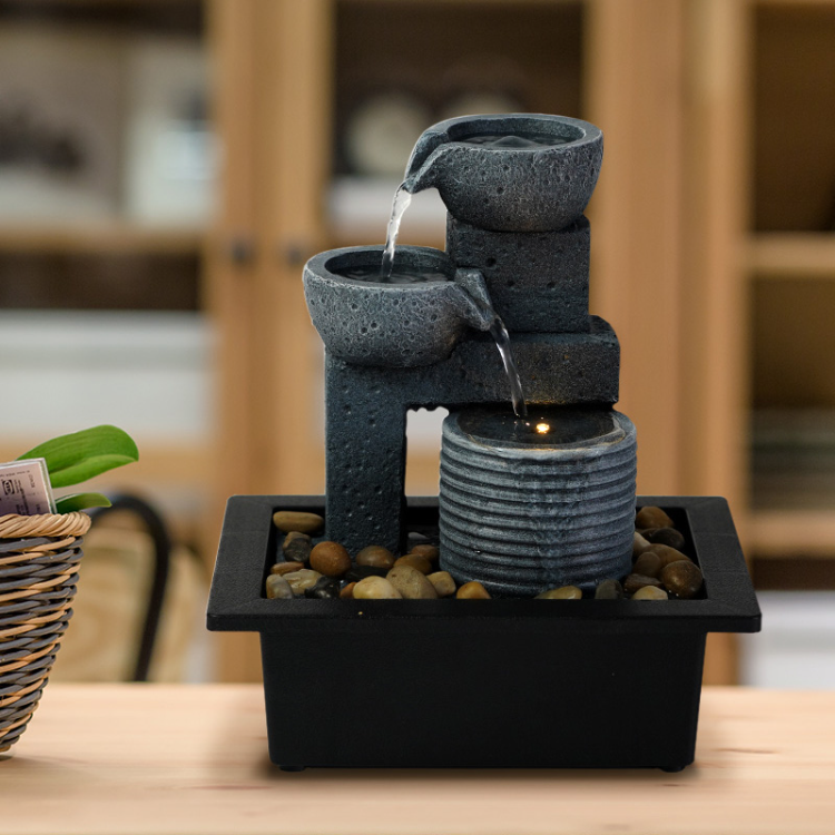 Zen Meditation Tabletop Fountain Soothing Meditation Fountain Natural ...