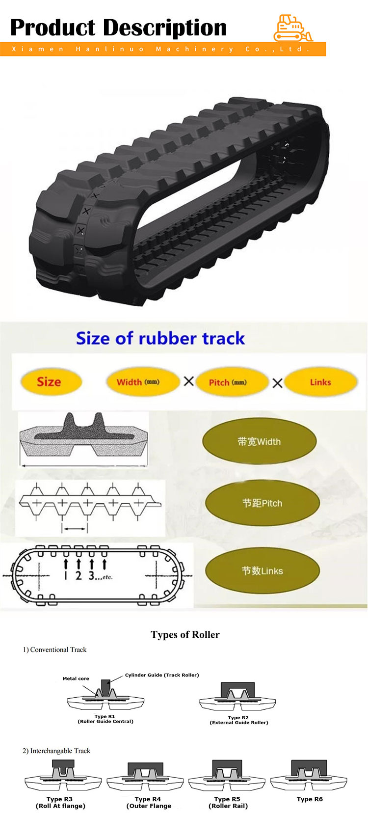Bulk Buy China Wholesale 300*52.5*84 Rubber Track For Excavator Oem ...