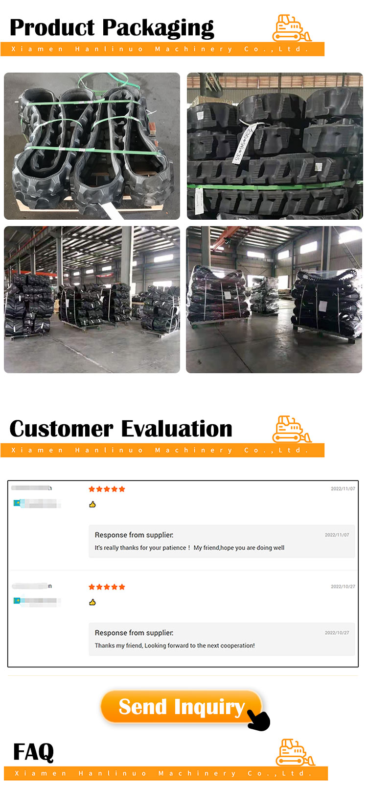 Bulk Buy China Wholesale 300*52.5*84 Rubber Track For Excavator Oem ...