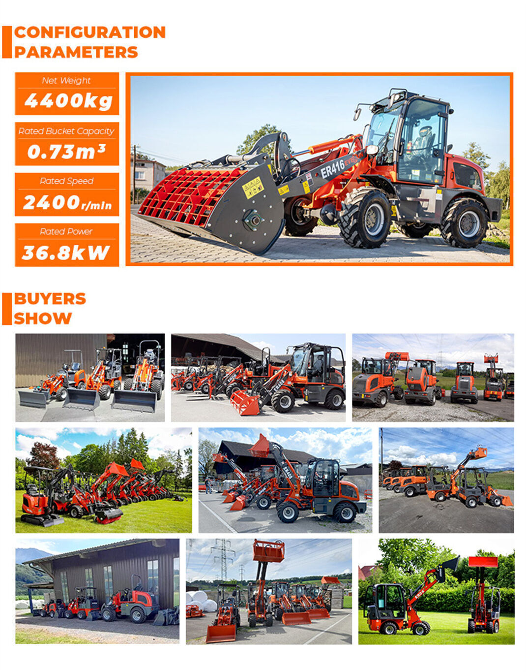 Buy Wholesale China Everun Er416 1.6ton New Wheel Loader Price Snow ...