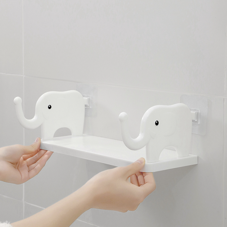 Rts Cute Elephant Shelf New Wall Mounted Storage Rack Kitchen Bathroom ...