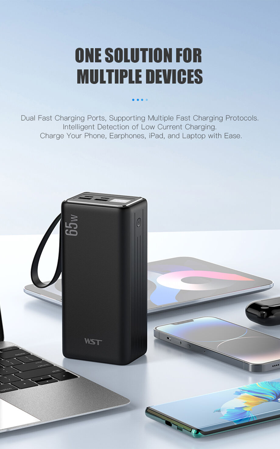 Buy Wholesale China Wst 2023 New Arrivals 65w Power Bank Pd Scp Fast ...
