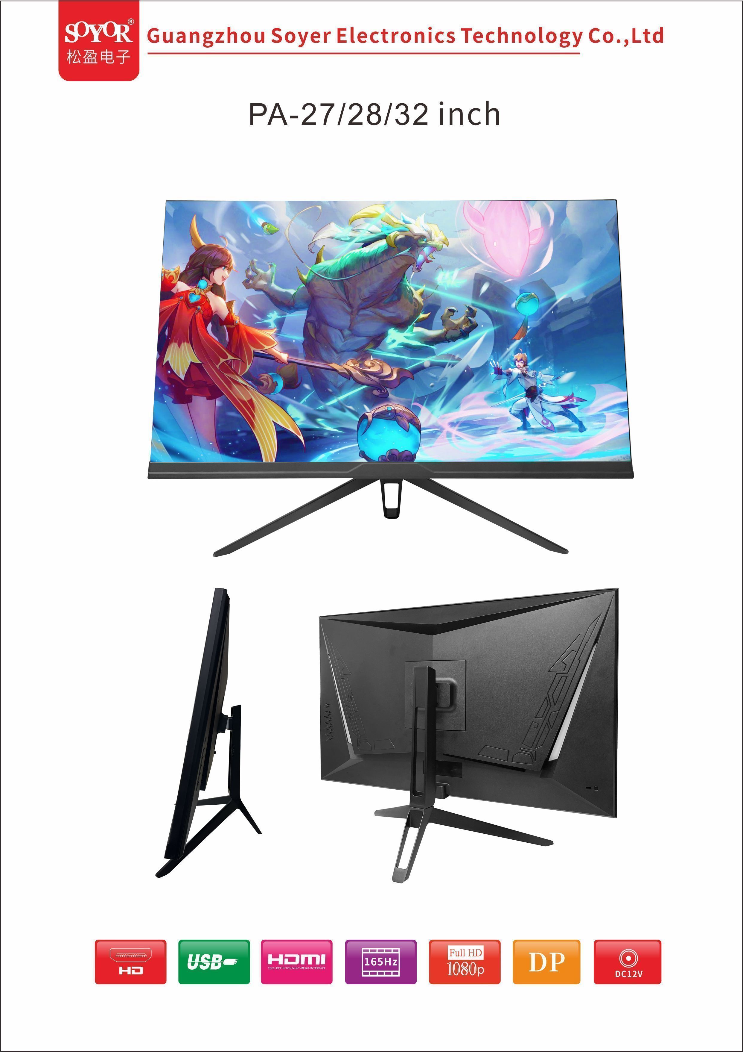 144hz 240hz Gaming Monitor Ips Panel With Rgb Light Led Monitor For 23. ...