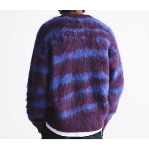 Custom Oem & Odm Men Mohair Sweater Fuzzy Jacquard Knit Long Custom Oem & Odm Men Mohair Sweater Fuzzy Jacquard Knit Long
